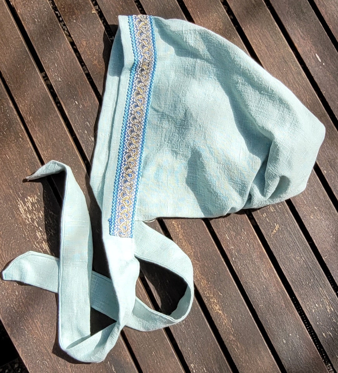 Medieval Hood, Headscarf With Border, Maid, Larp, Reenactment, Camp ...
