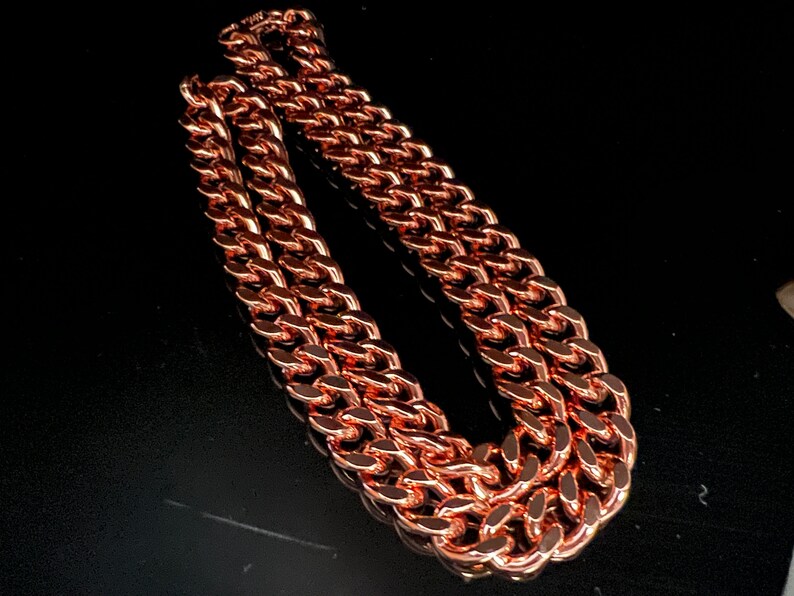 COPBR21 Mens Pure Copper Cuban Link Necklace - Etsy