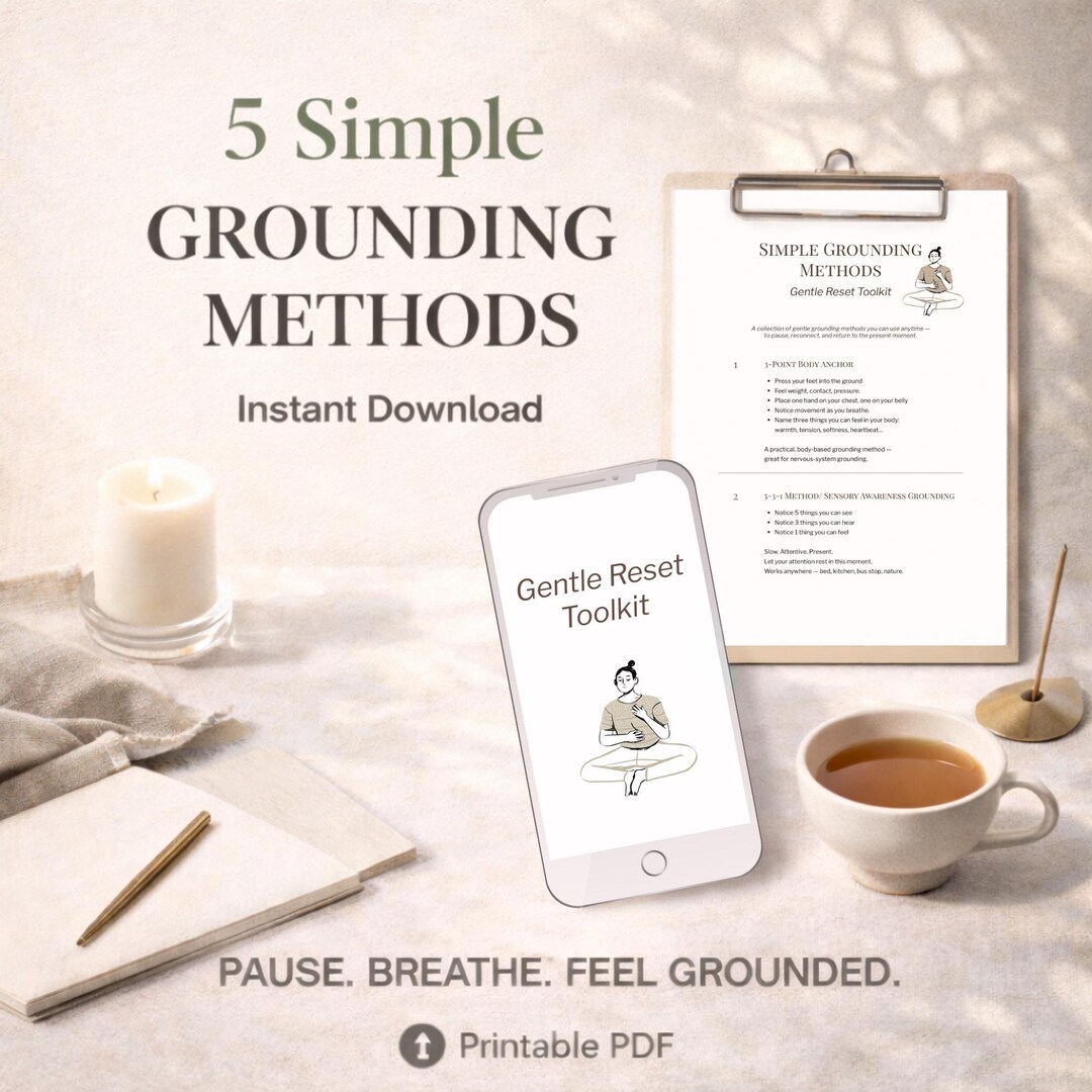 Grounding Exercises Toolkit – 5 Simple Grounding Methods for Calm ...