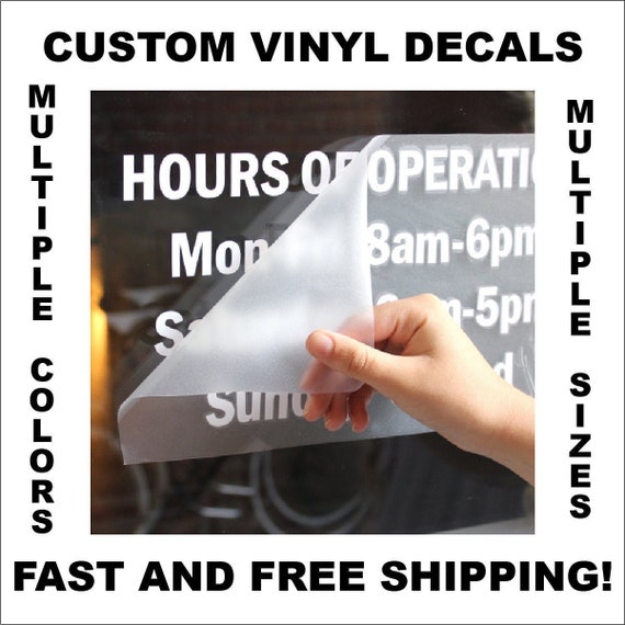 Vinyl Decal Single Color Decal Decorative Business - Etsy