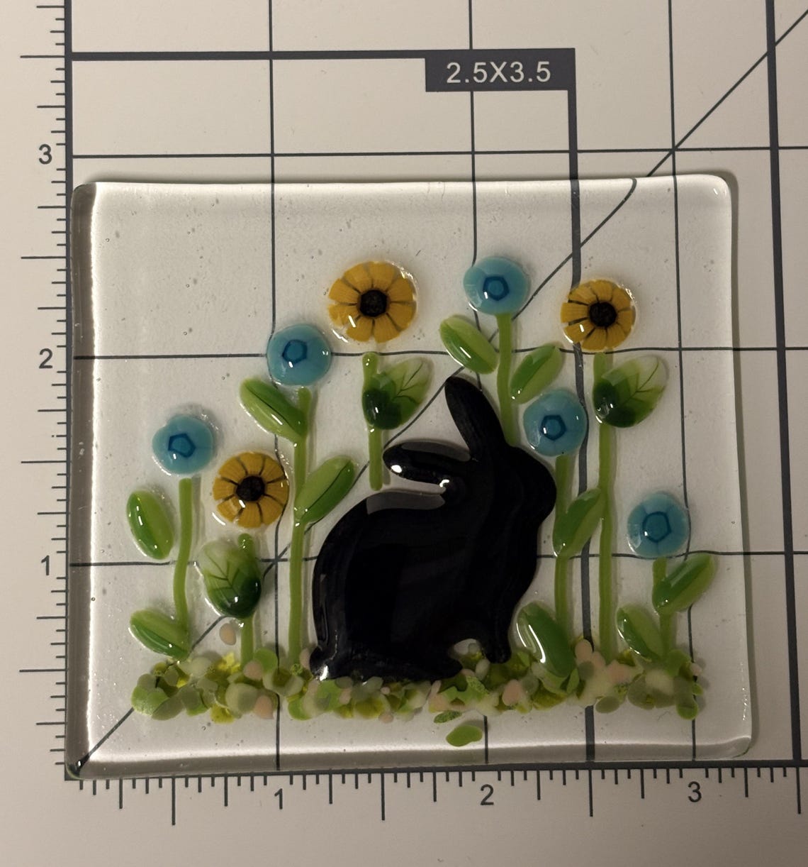 96 Coe WATERJET Precut Bunny RABBIT Glass Shape Fused Glass Art ...