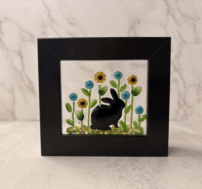 96 Coe WATERJET Precut Bunny RABBIT Glass Shape Fused Glass Art ...