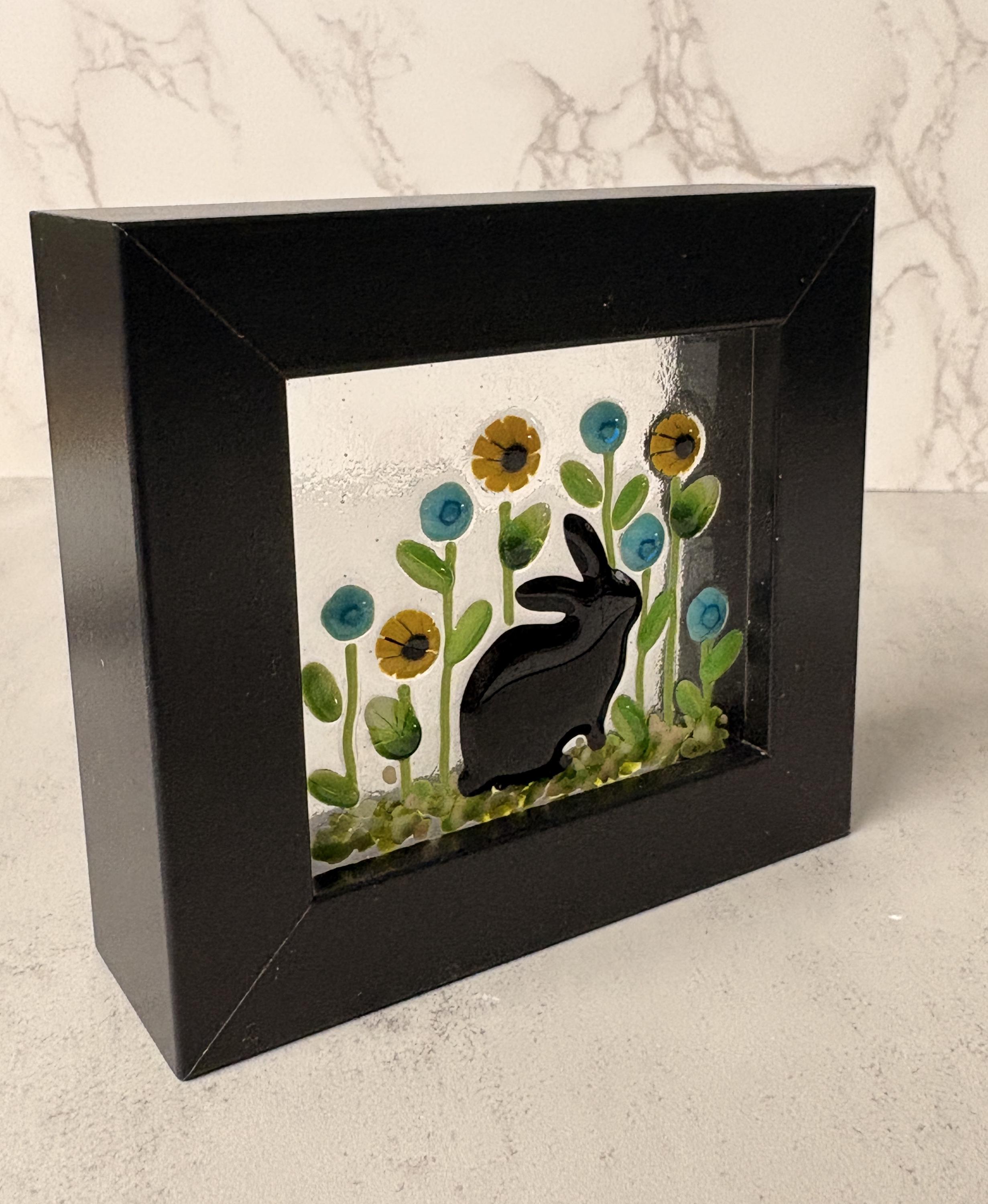 96 Coe WATERJET Precut Bunny RABBIT Glass Shape Fused Glass Art ...
