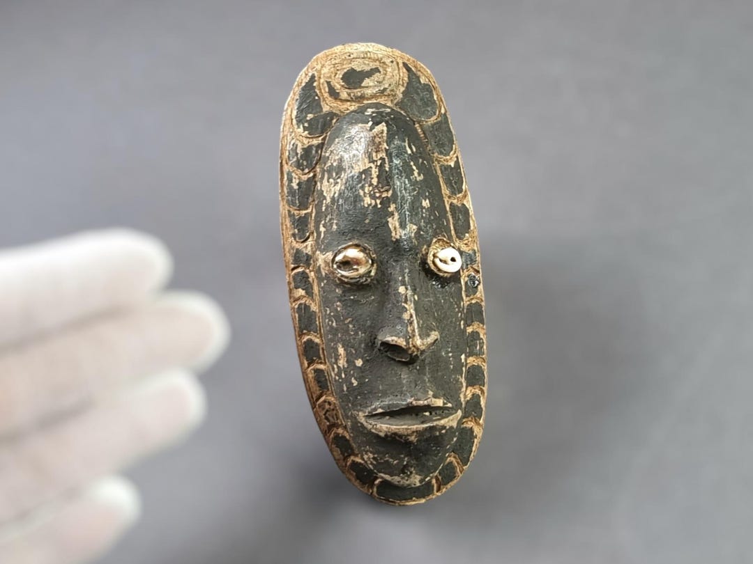 Ancient Papua Mask Miniature * Wooden Mask Passport Mask Papua New ...