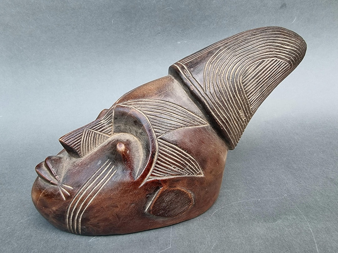 African MANGBETU Head CONGO * Congo Africa Wood Sculpture Wooden ...