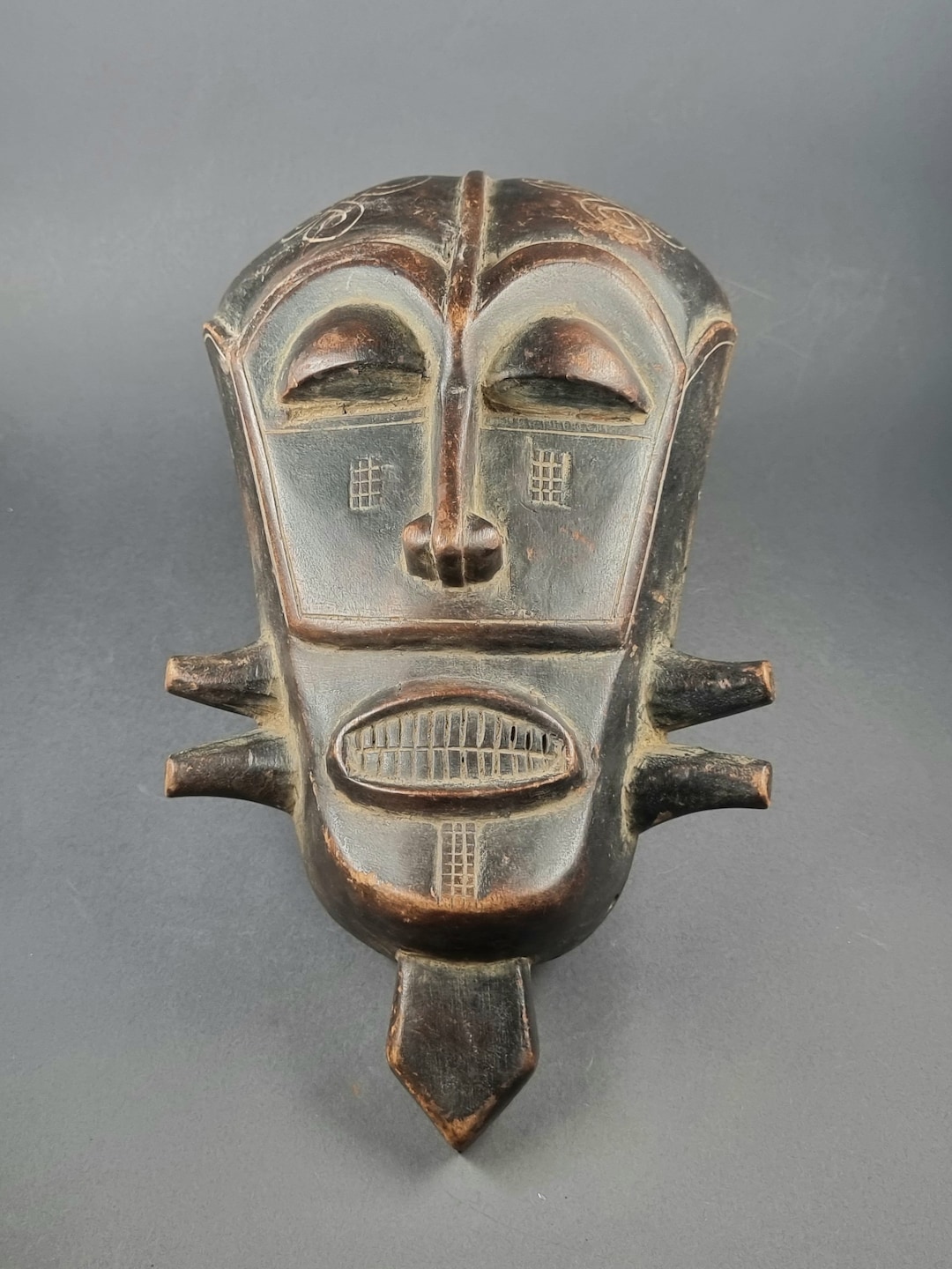 Old CHOKWE Congo Mask Africa * Dance Mask TSCHOKWE Tshokwe Wood Carved ...