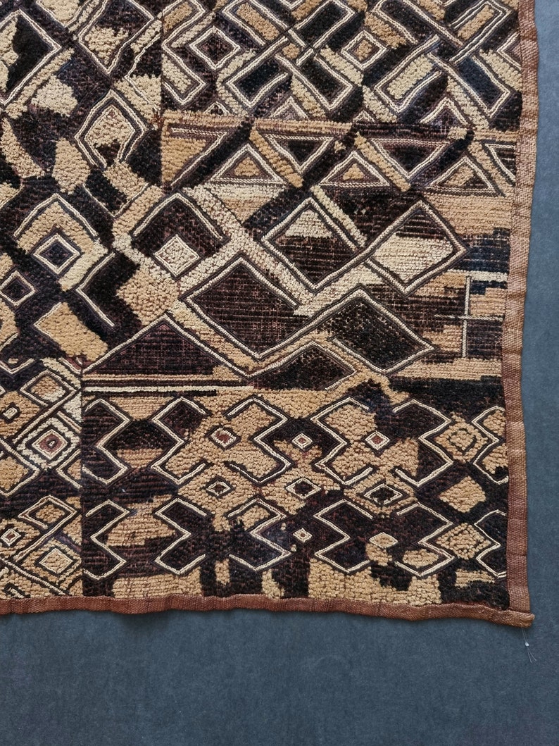 Old SHOOWA Raffia Mat of Kuba CONGO Kassai Traditional Textile Art ...