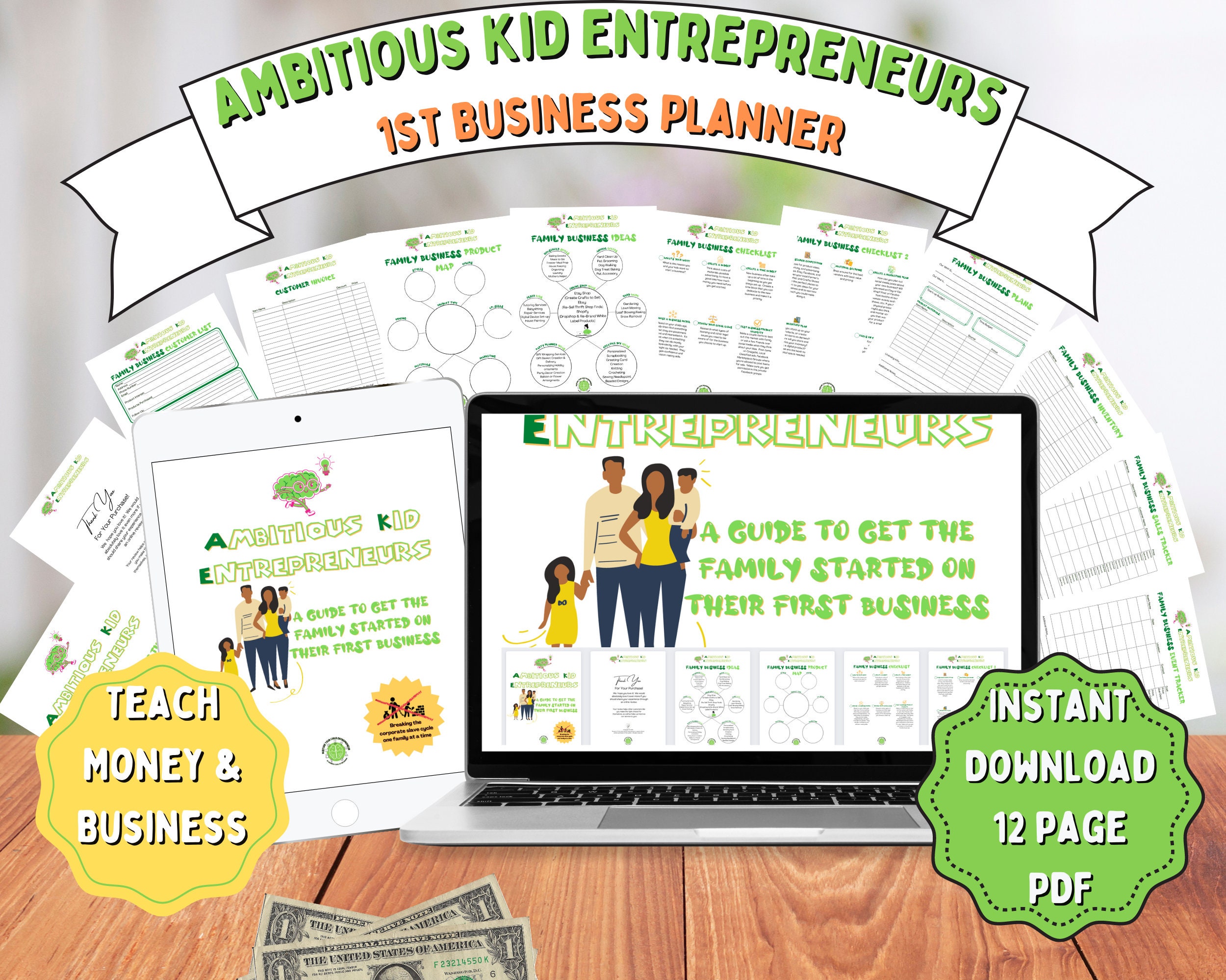 Kids 1st Business Plan, Ambitious Kid Entrepreneurs, Template for Kids ...
