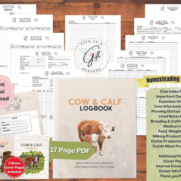 Cattle Breeding Logbook - Etsy