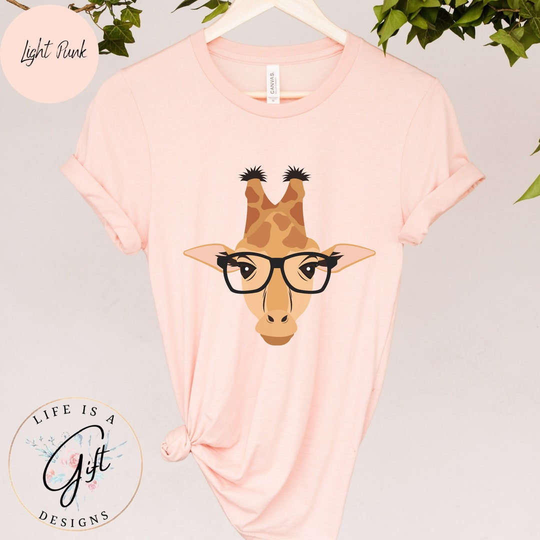 Nerdy Giraffe Shirt Giraffe Glasses Shirt Giraffe Lover - Etsy