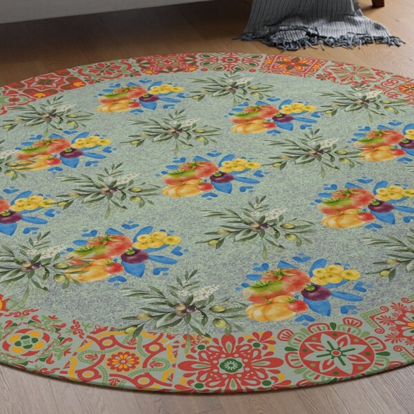 Terracotta Round Rug - Etsy