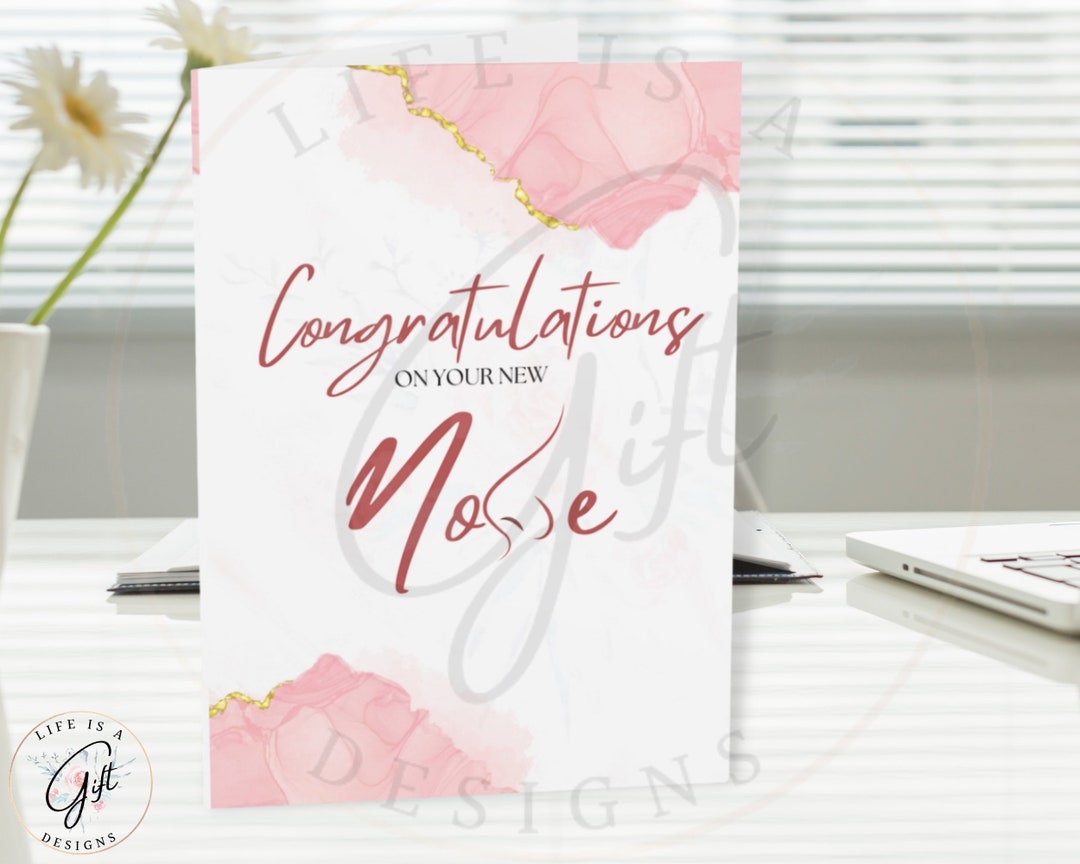 Congrats on Your Nose Job Card New Nose Card Funny - Etsy UK