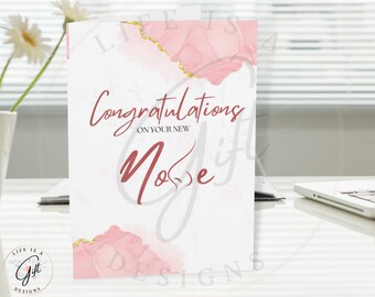 New Nose Who Dis A5 Nose Job Card, Nose Surgery Card, New Nose Card ...