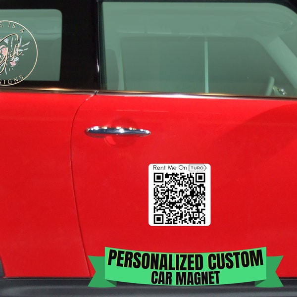 Car Magnet Sign With Qr Code - Etsy