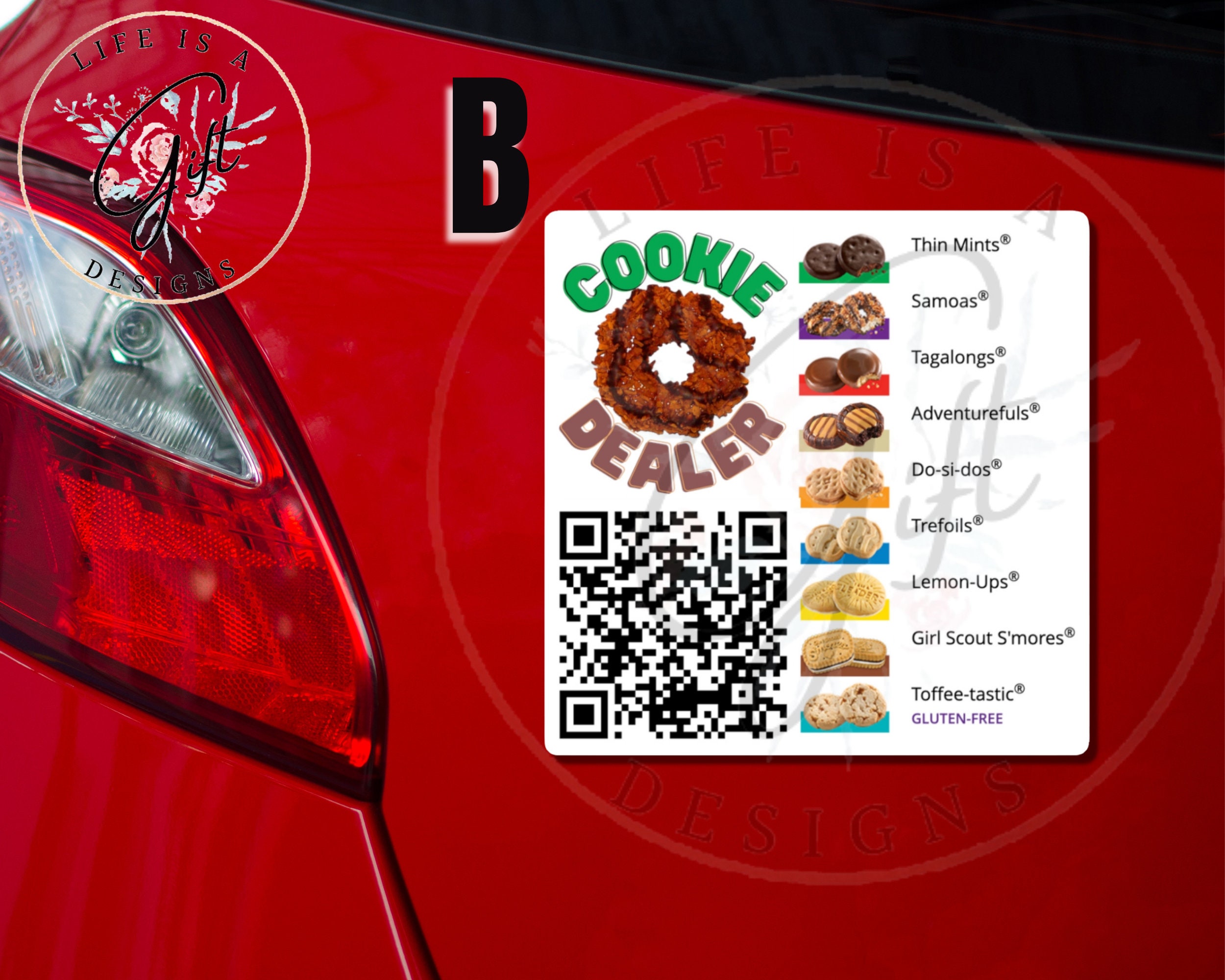 Custom QR Code GS Cookie Website Digital Graphic File - Etsy