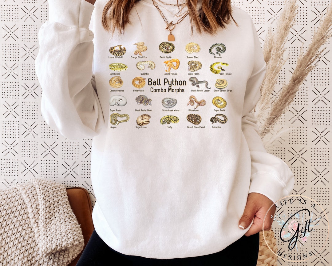 Ball Python Morph Combo Sweatshirt, Ball Python Morphs Shirt, Ball ...