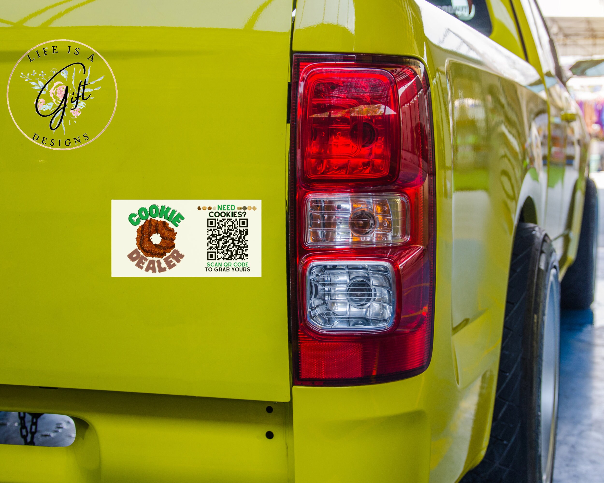 Girl Troop Custom QR Code Car Bumper Sticker, Digital Cookie QR Code ...