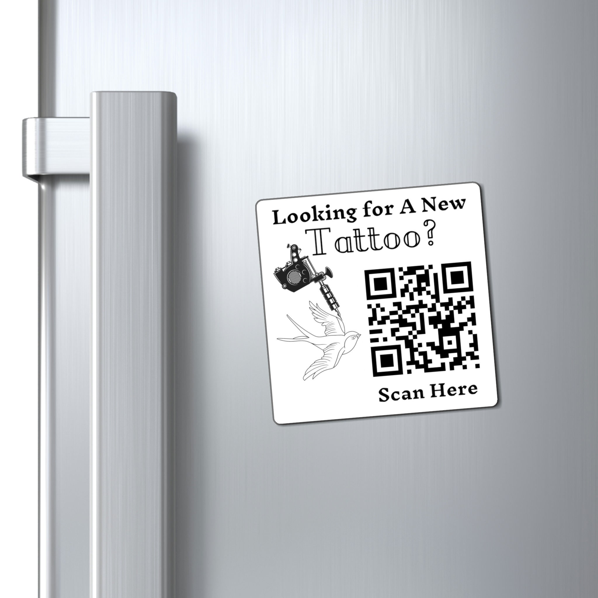 Your Website Custom QR Code Magnet, Tattoo Artist Car Magnet,custom QR ...