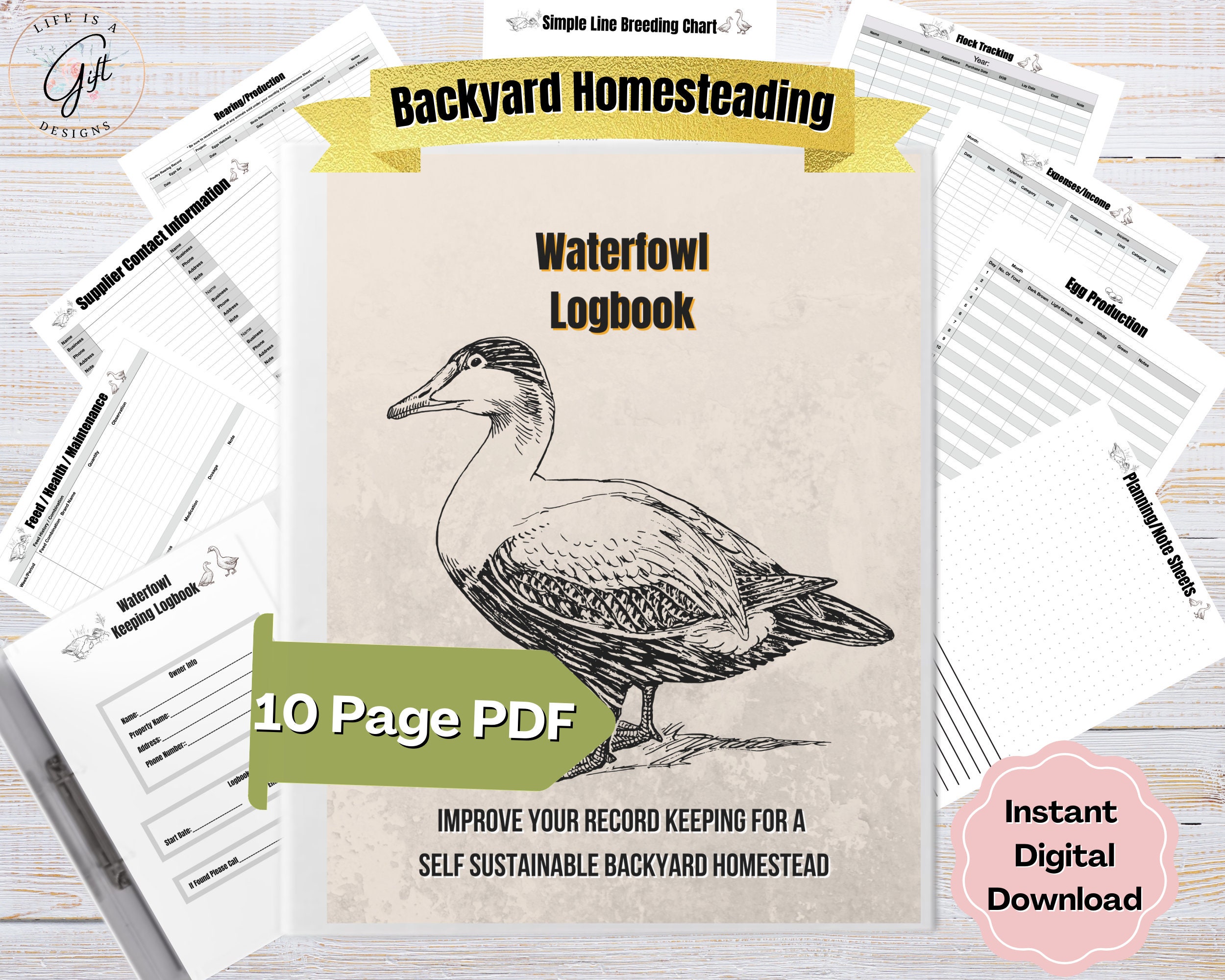 Duck Log Printable Waterfowl Logbook Pages Goose Journal - Etsy