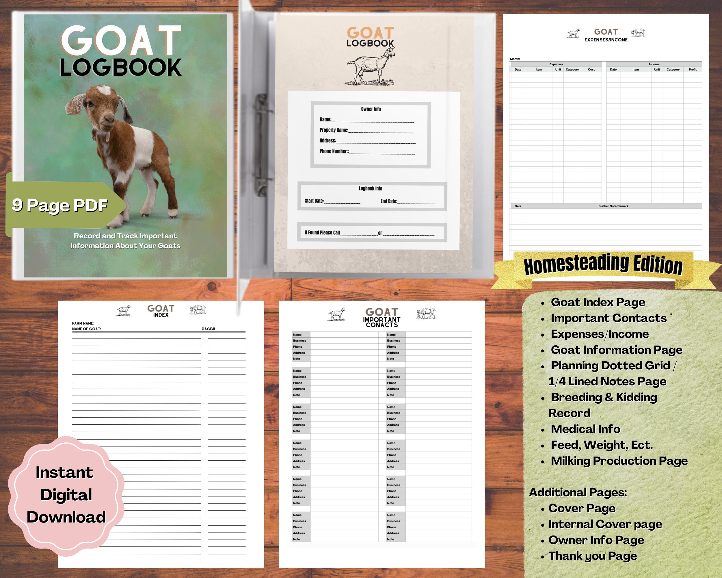 Animal Tracking Logbooks Homesteading Printable Notebook 3 - Etsy
