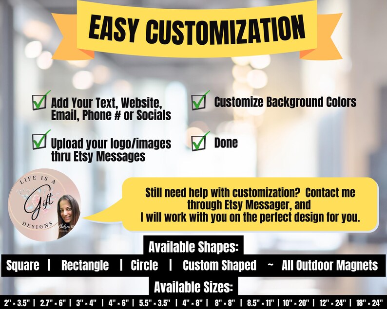 Custom QR Code Car Magnet Sign, Professional Printed Die Cut, Advertise ...