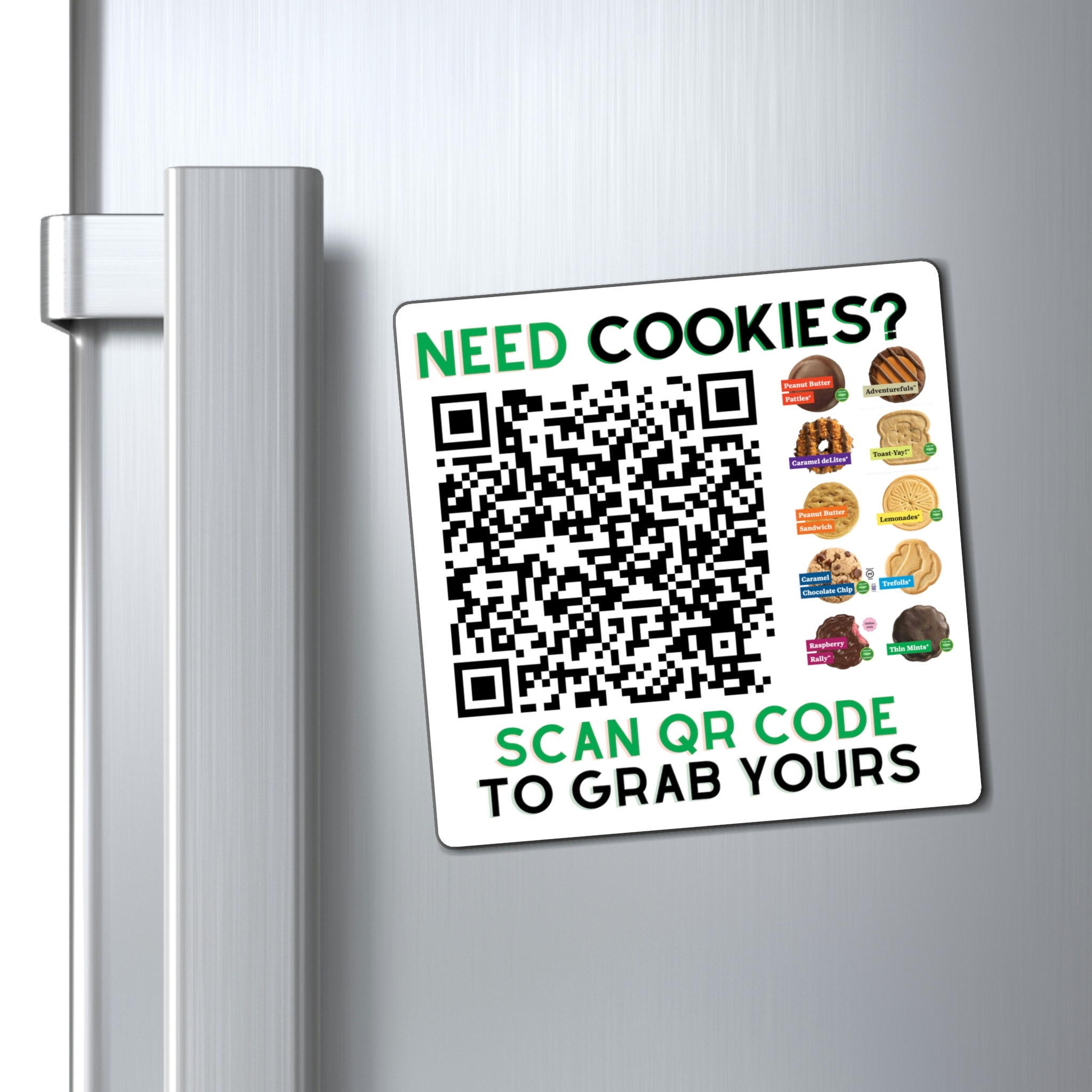 Custom QR Code Magnet Scout Need Cookies Car Magnet Girl - Etsy