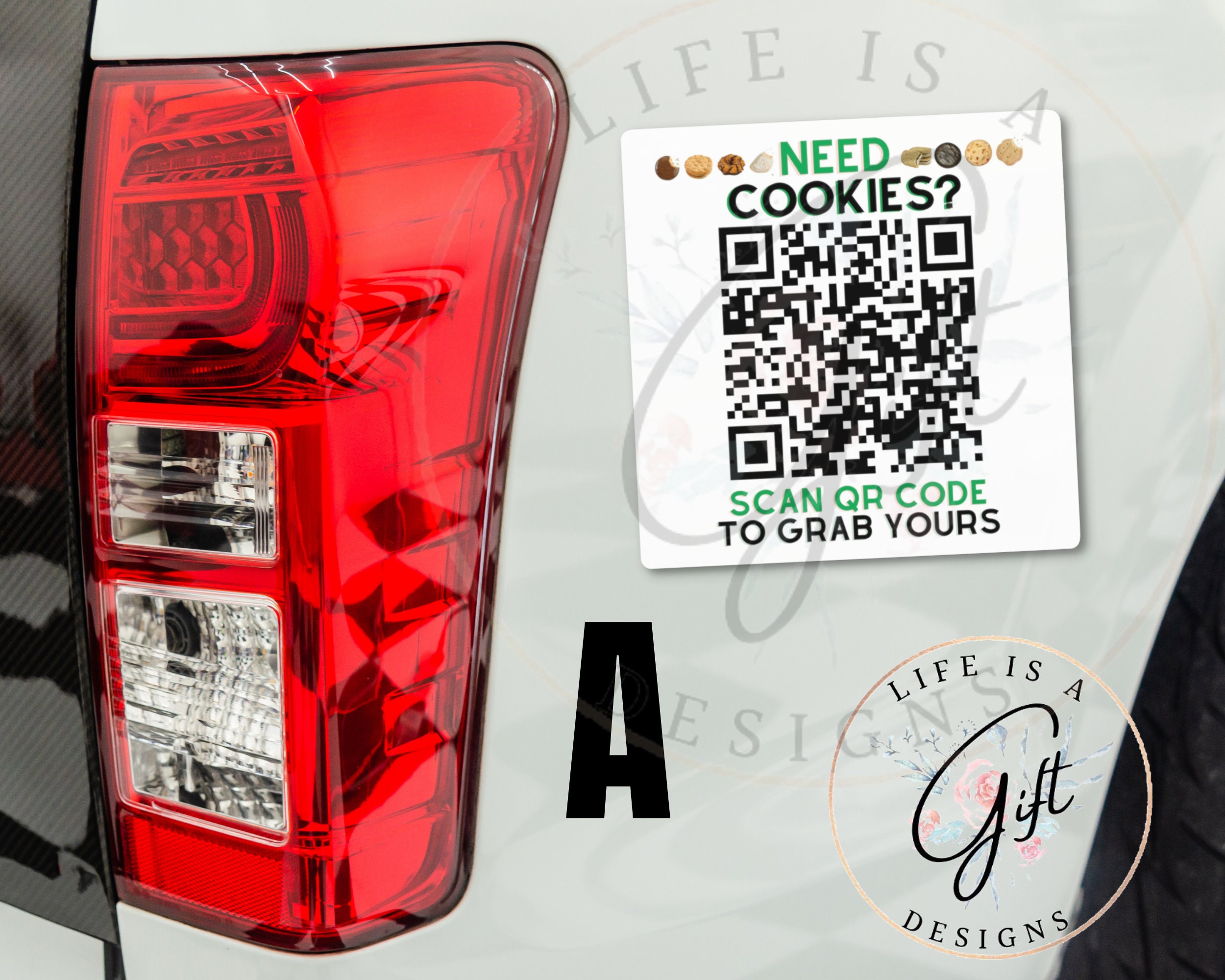 Custom QR Code GS Cookie Website Digital Graphic File - Etsy