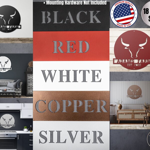 Farm Cow and Bull Sign - Etsy