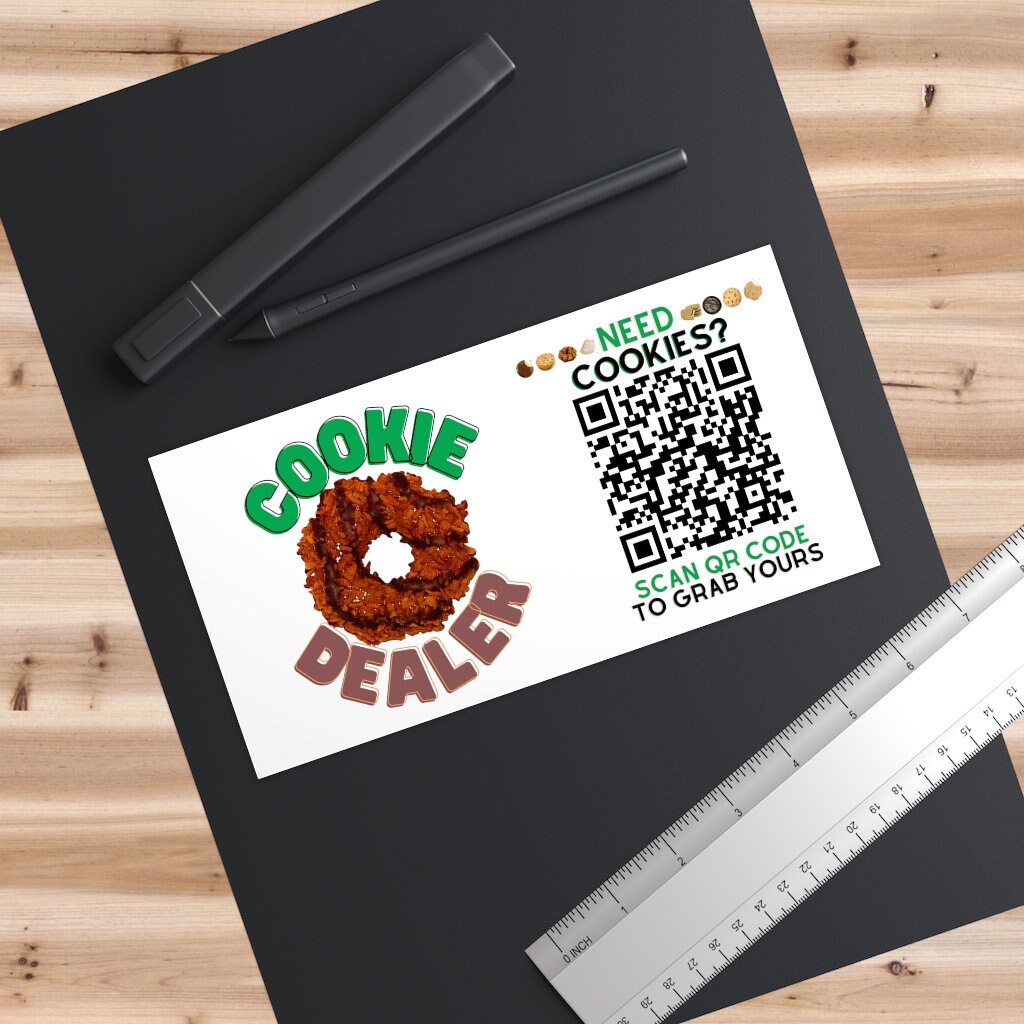 Girl Troop Custom QR Code Car Bumper Sticker, Digital Cookie QR Code ...