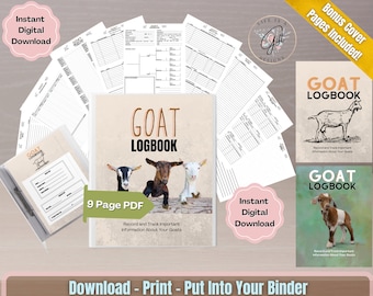 GOAT PLANNER Printable Goat Records Herd Log Dairy Goat - Etsy