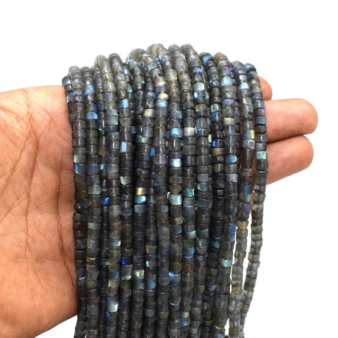 Labradorite Heishi Beads, Labradorite Natural Gemstone Heishi / Disc ...