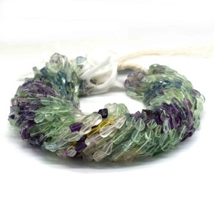 Multi Fluorite Gemstone Beads Multi Color Fluorite Natural - Etsy