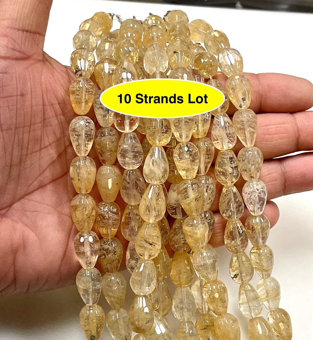 10 Strands Lot Natural Golden Rutile Rutilated Gemstone - Etsy