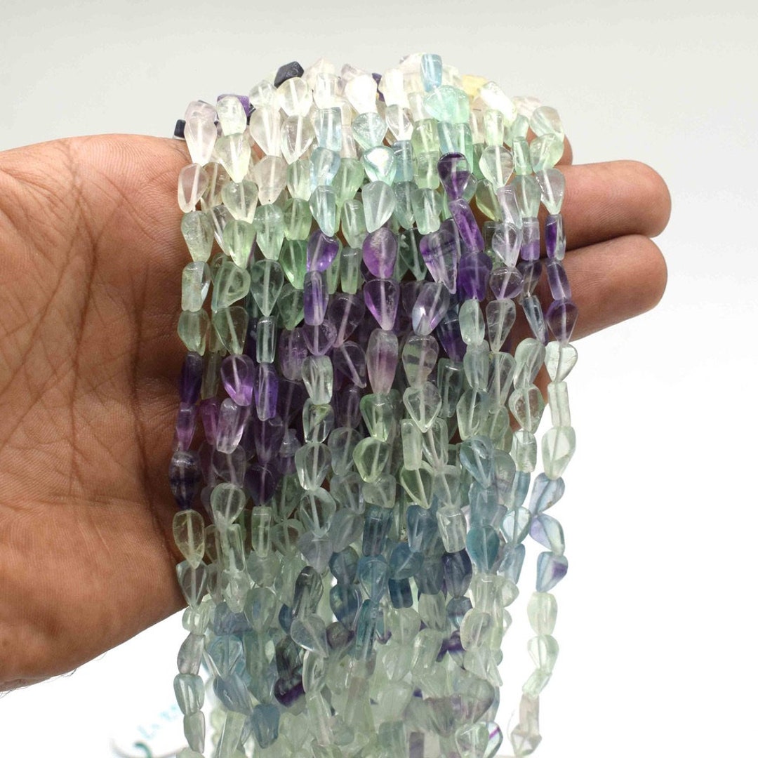 Multi Fluorite Gemstone Beads Multi Color Fluorite Natural - Etsy