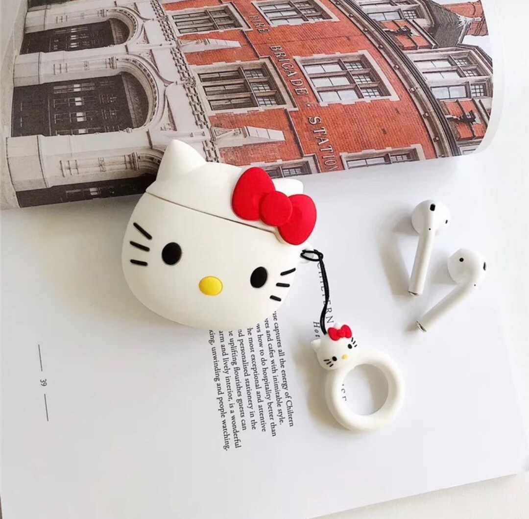 AirPod Cat Earphone Case Cute Kawaii Anime Case Apple Radio Case Holder ...