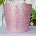 Mosaic Glitter Plant Pot, Holo Light Green & Rose Gold, Plant Lover ...