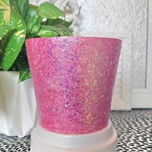 Sparkly Glitter / Light Pink Plant Pot, Plant Lover, Gift for Her ...
