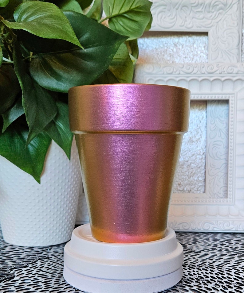 Color Shift Plant Pots, Gold, Silver, Copper, Rose Gold, Flowerpot ...