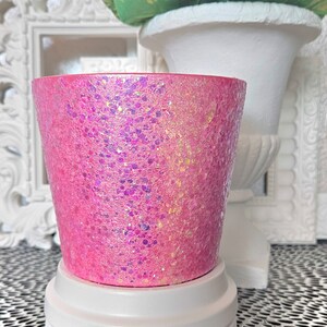 Sparkly Glitter / Light Pink Plant Pot, Plant Lover, Gift for Her ...