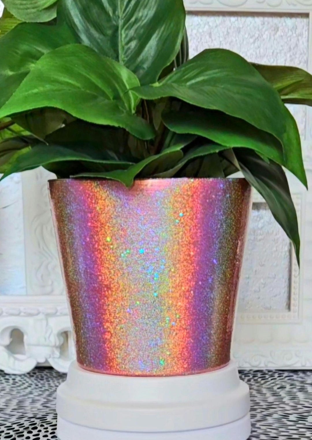 Rose Gold, Champagne, Pearl Holo Plant Pots, Plant Lover, Gift for Her ...