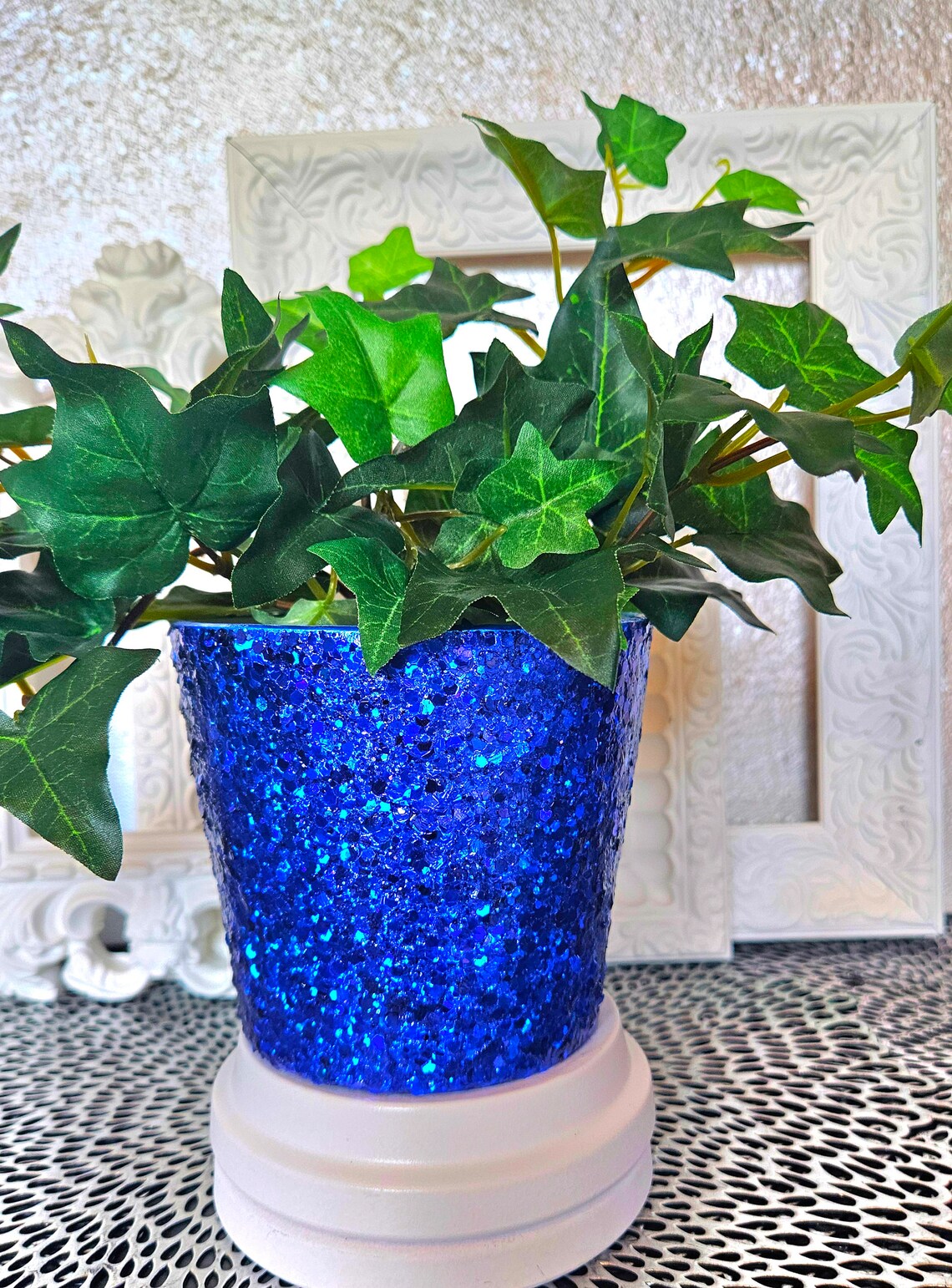 Teal, Blue, Green, Turquoise Holo Glitter Plant Pots, Plant Lover, Gift ...
