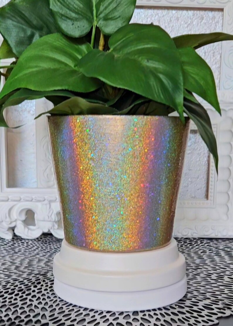 Rose Gold, Champagne, Pearl Holo Plant Pots, Plant Lover, Gift for Her ...