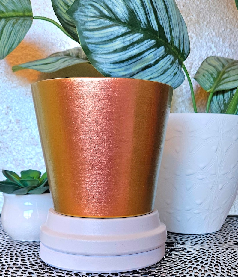 5 Color Shift Plant Pots, Gold, Silver, Copper, Rose Gold, Flowerpot ...