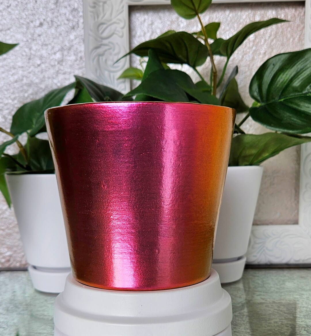 Red, Rose, Hot Pink, Burgundy, Color Shift Plant Pots, Gift for Her ...