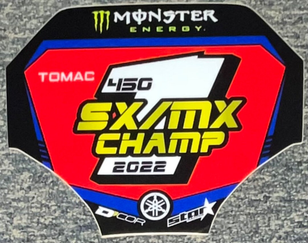 Eli Tomac 2022 SX/MX Champion Replica Front Number Plate Decal - Etsy