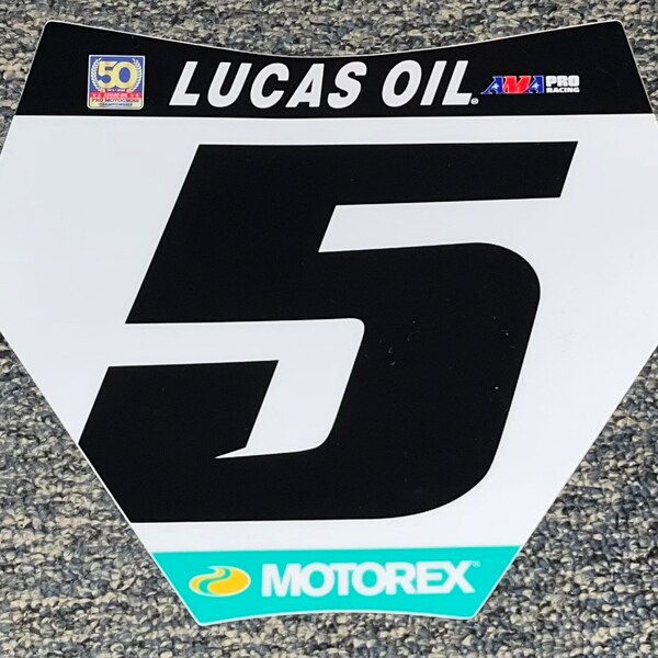 Dirtbike Number Plate Decal - Etsy