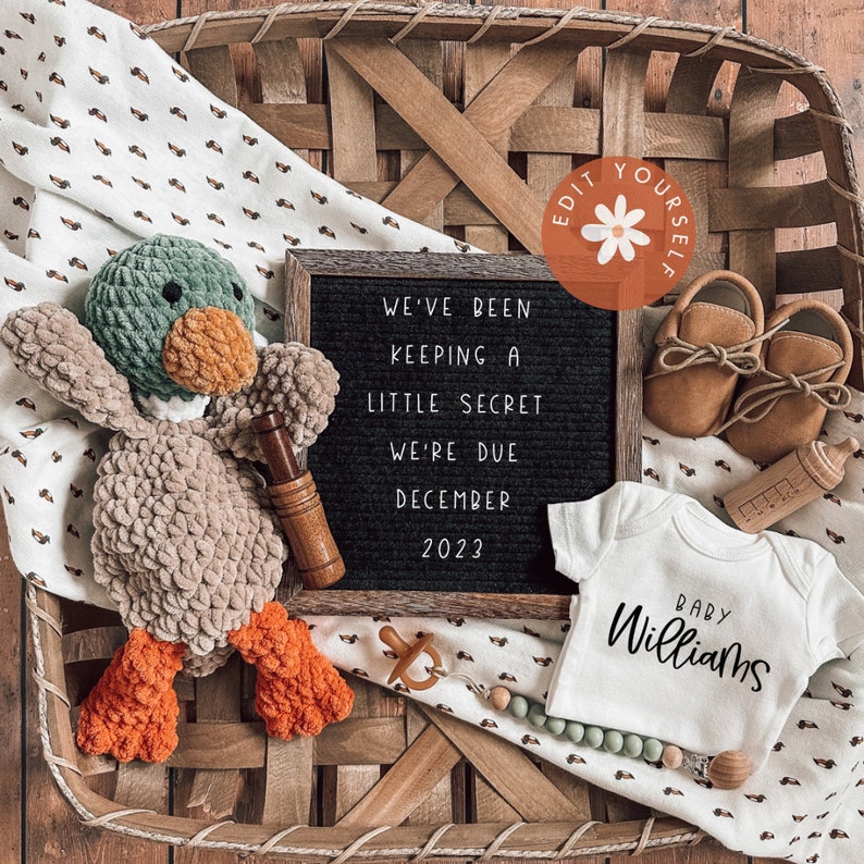 Duck Hunting Theme DIGITAL PREGNANCY ANNOUNCEMENT Gender - Etsy