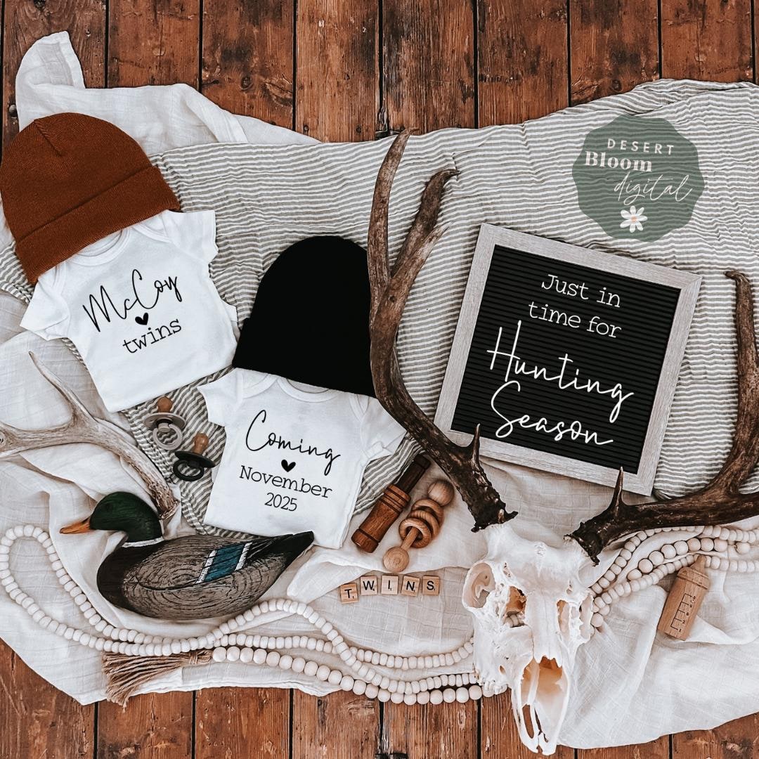 Hunting Season Twins Pregnancy Announcement: Deer & Duck Reveal ...