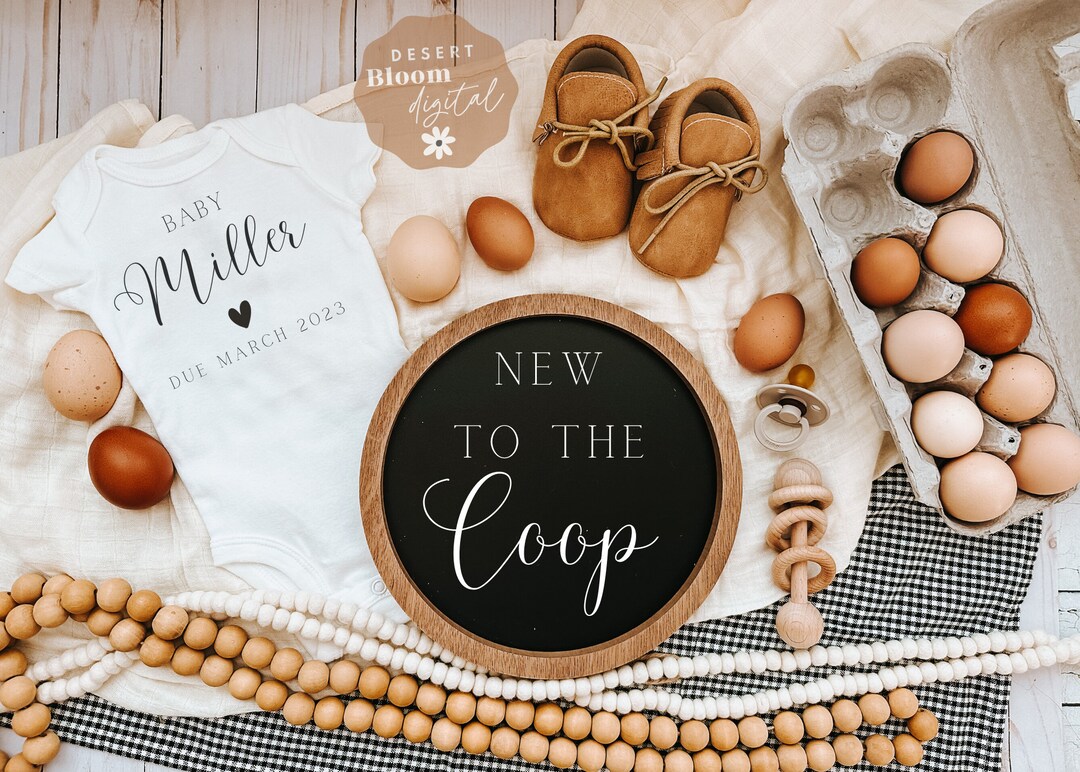 Chicken Theme Pregnancy Announcement: Farm Baby Social Media Post ...