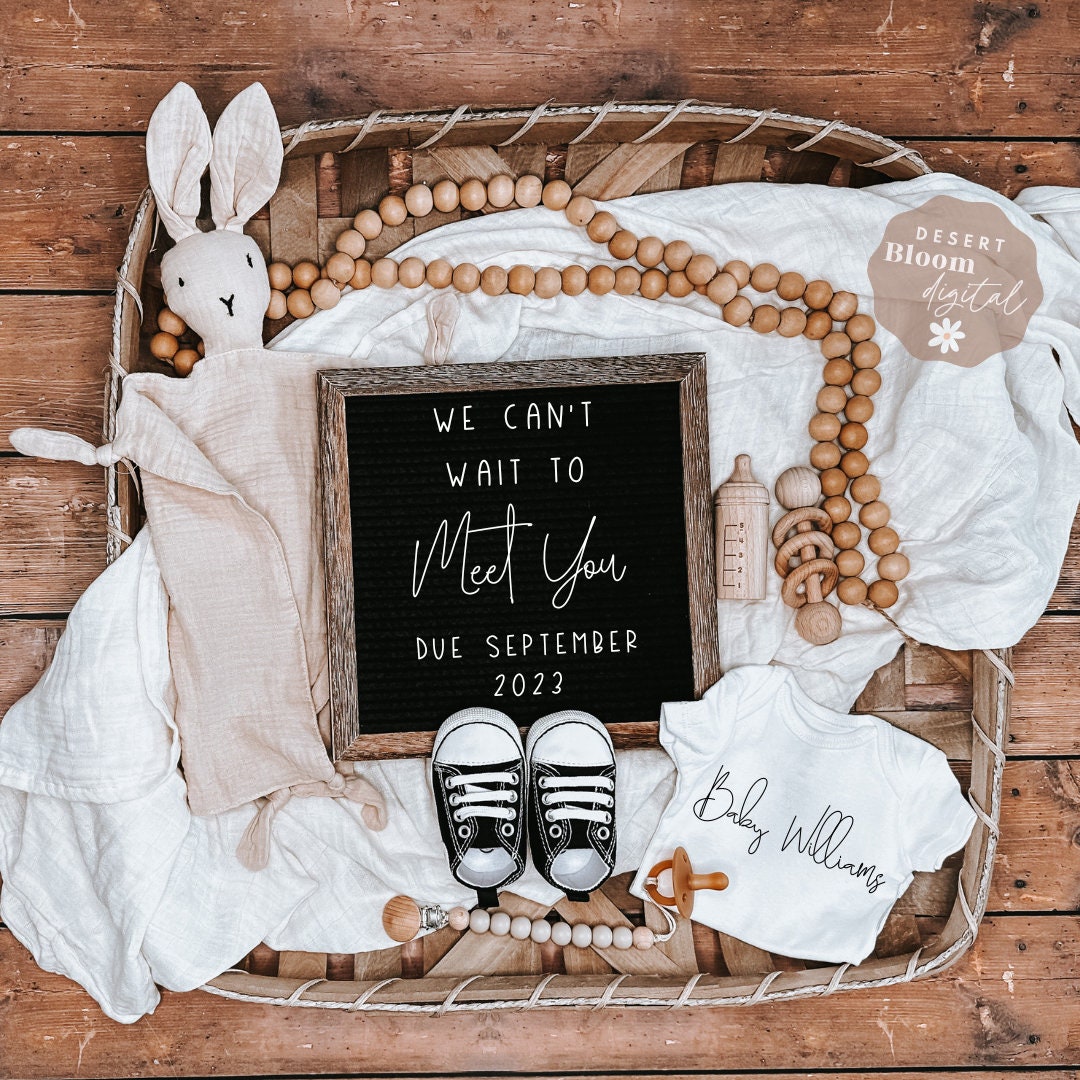 Gender Neutral Pregnancy Announcement: Personalized Coming Soon ...